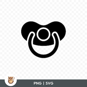 Pacifier SVG Bundle, Pacifier Silhouette Clipart, 15 Dummy Cut Files ...