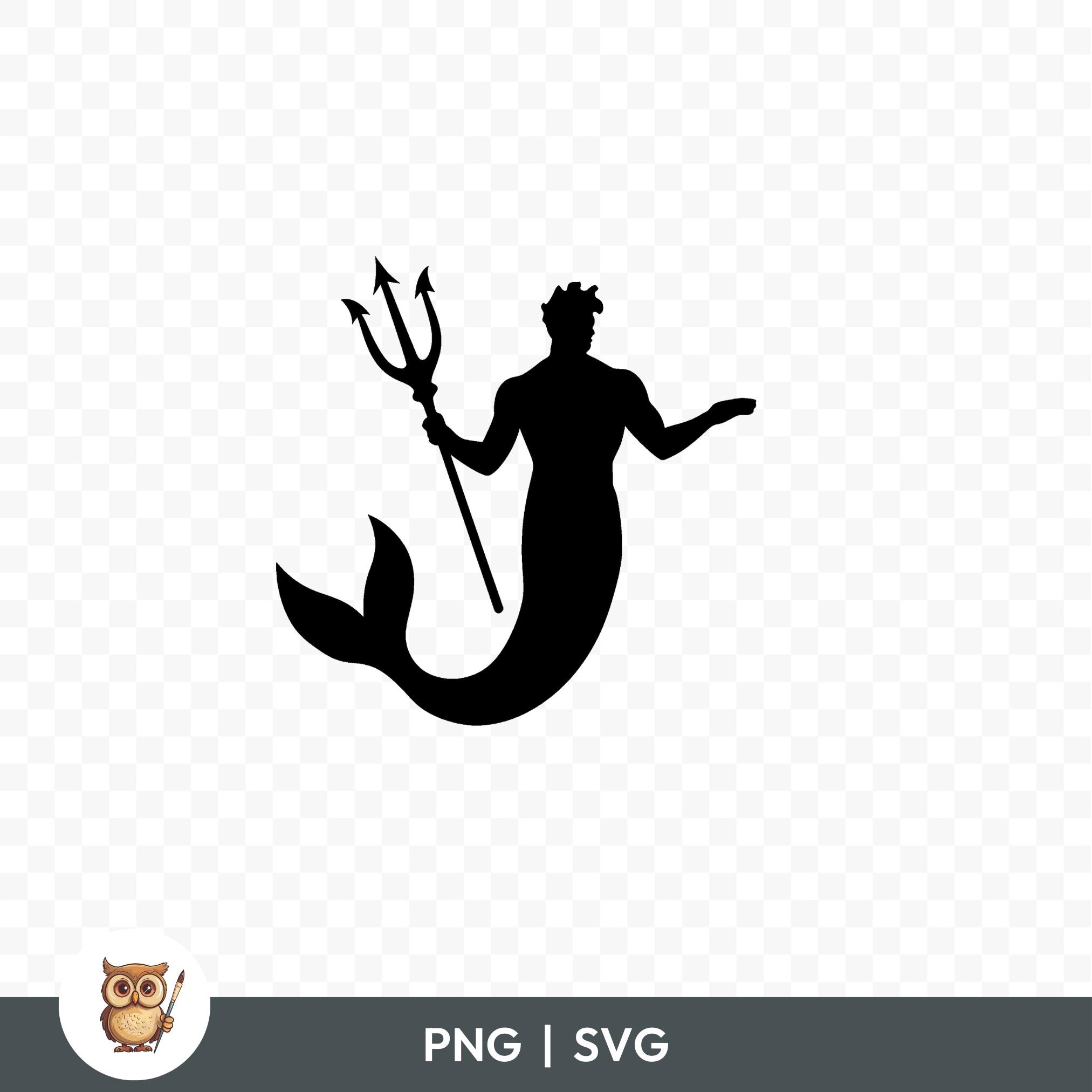 Merman Silhouette SVG Bundle, Merman Clipart, 15 Merman Cut Files for ...