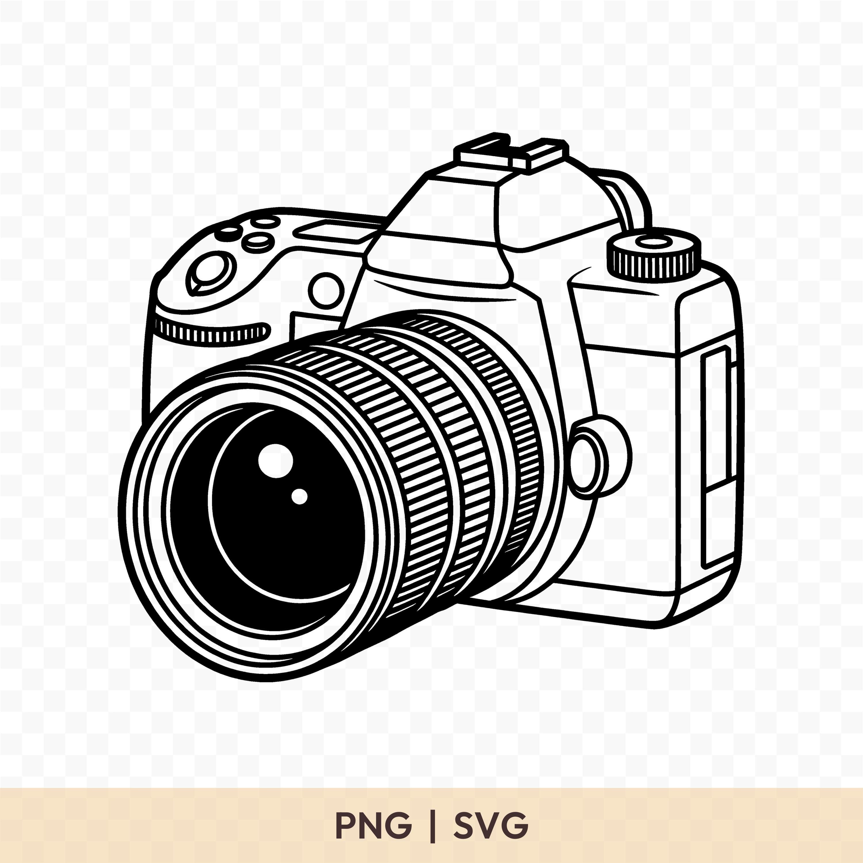 DSLR Camera SVG: Camera Cut File, Camera PNG, Camera Silhouette, Camera ...