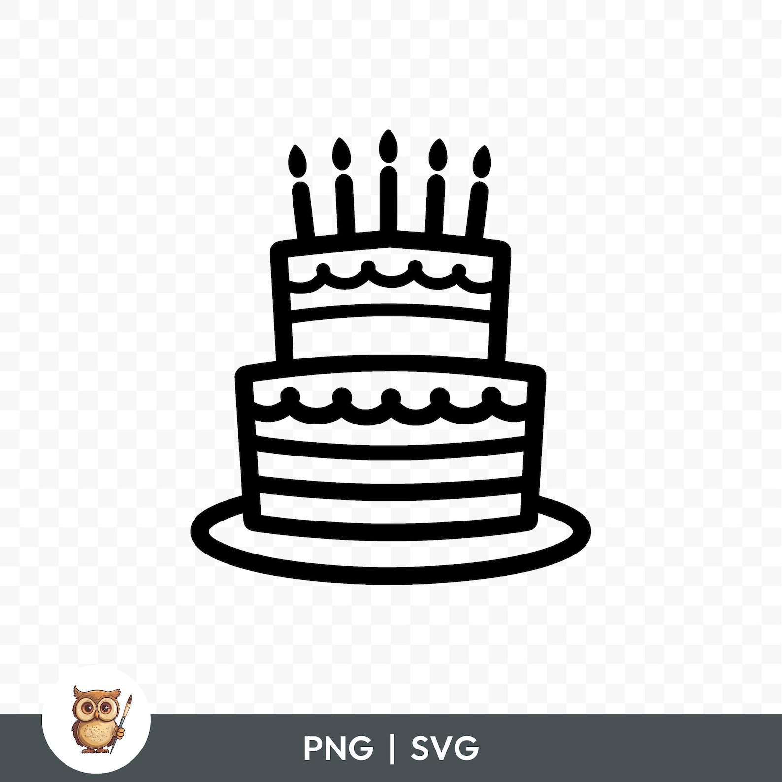 Birthday Cake SVG Bundle, Cake Clipart, 15 Birthday Cake Cut Files for ...