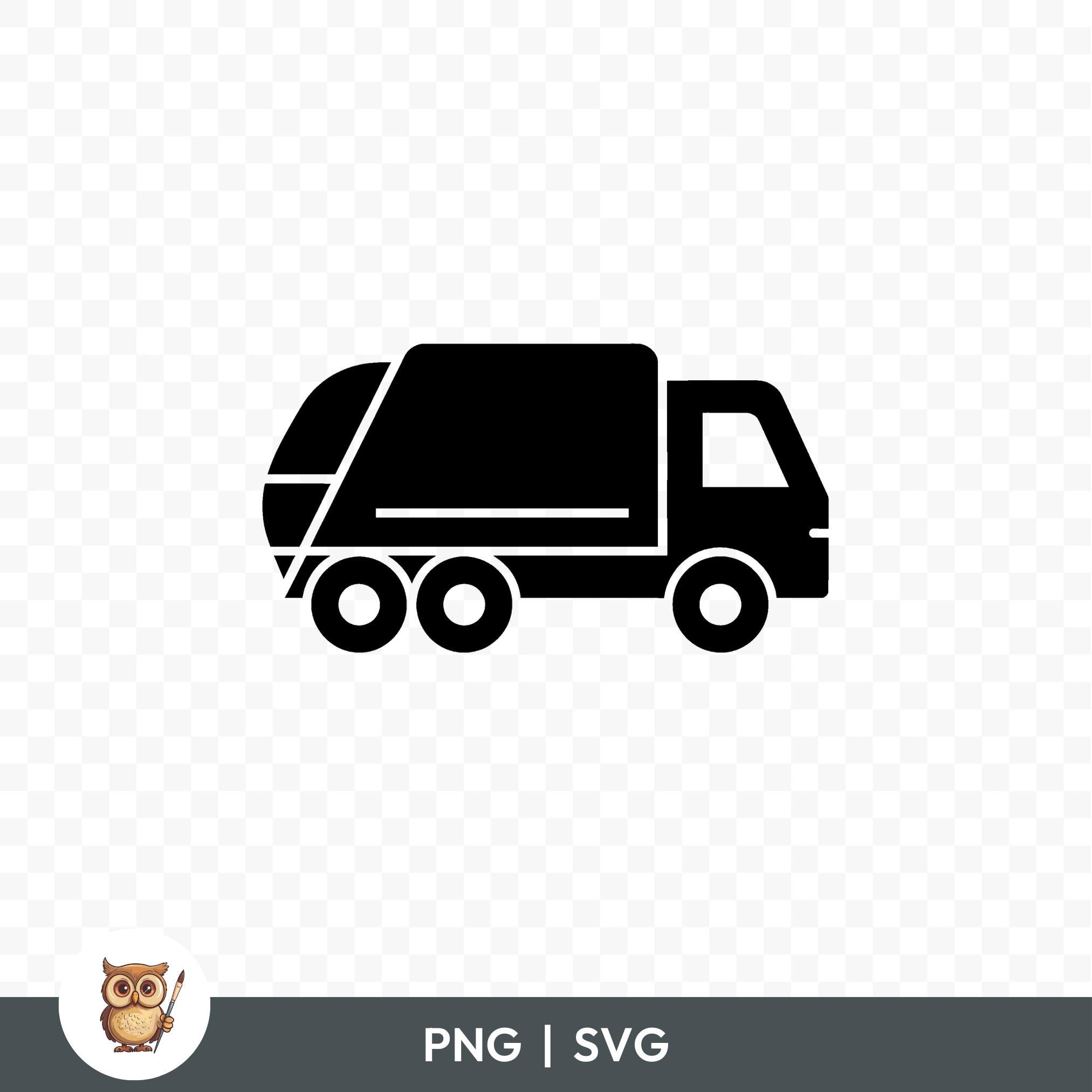Garbage Truck Icon SVG Bundle, Garbage Truck Clipart, 15 Garbage Lorry ...