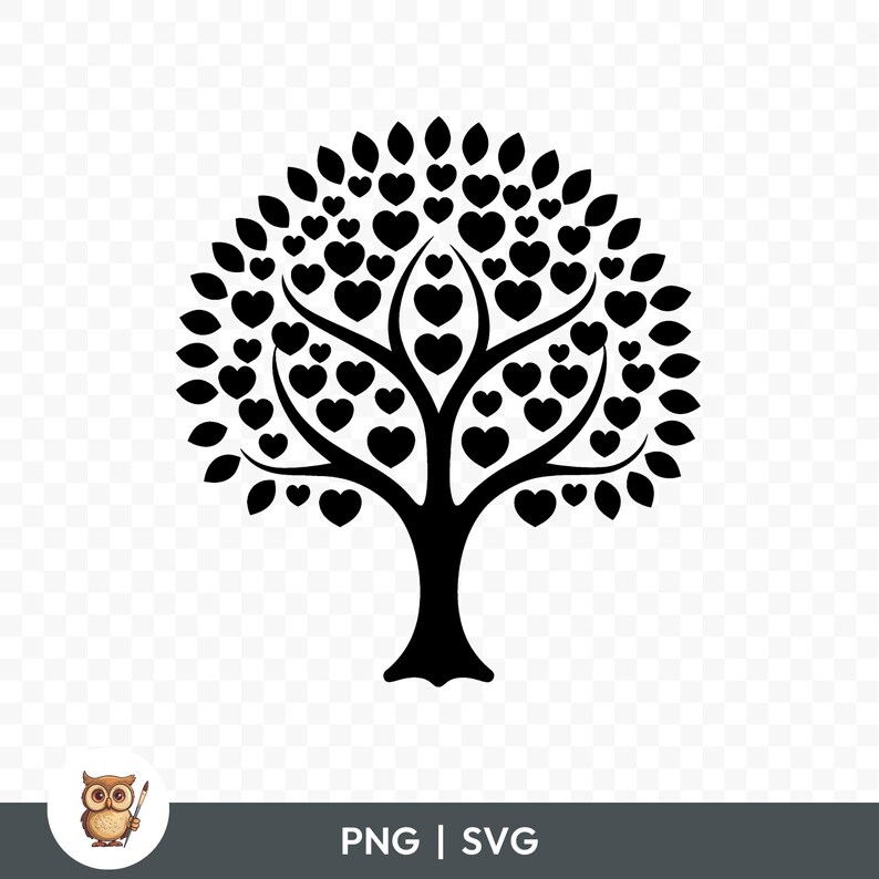 Heart Tree SVG Bundle, Tree Heart Clipart, 15 Tree Cut Files for Cricut ...