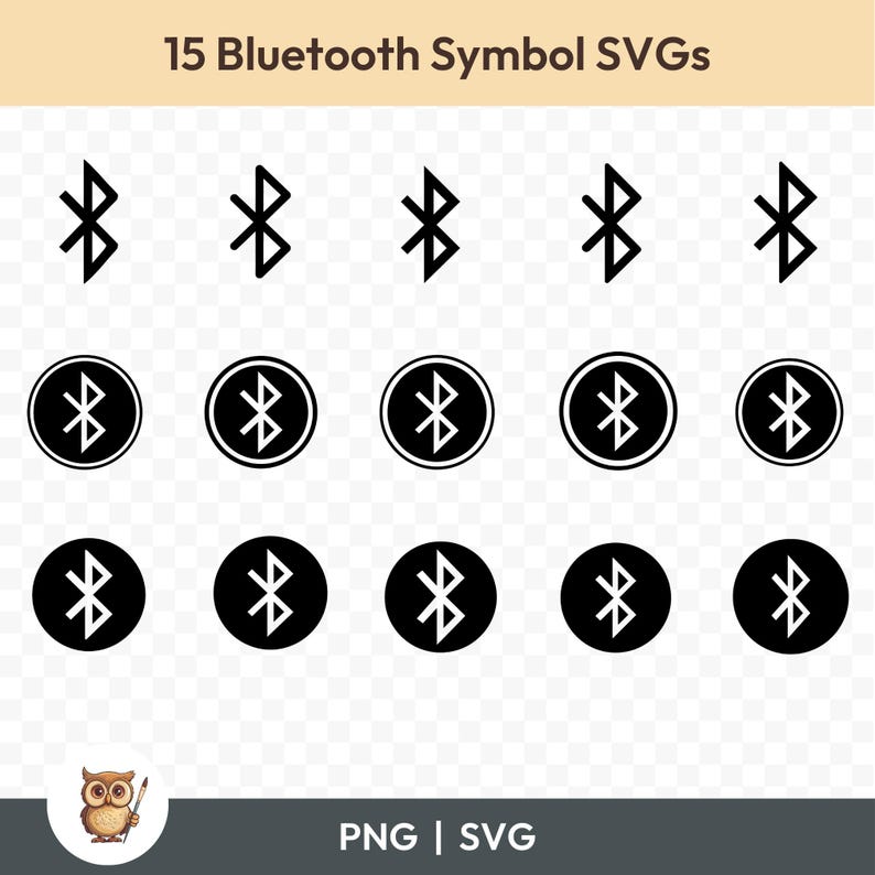 Bluetooth Symbol SVG Bundle, Bluetooth Clipart, 15 Bluetooth Symbol Cut ...