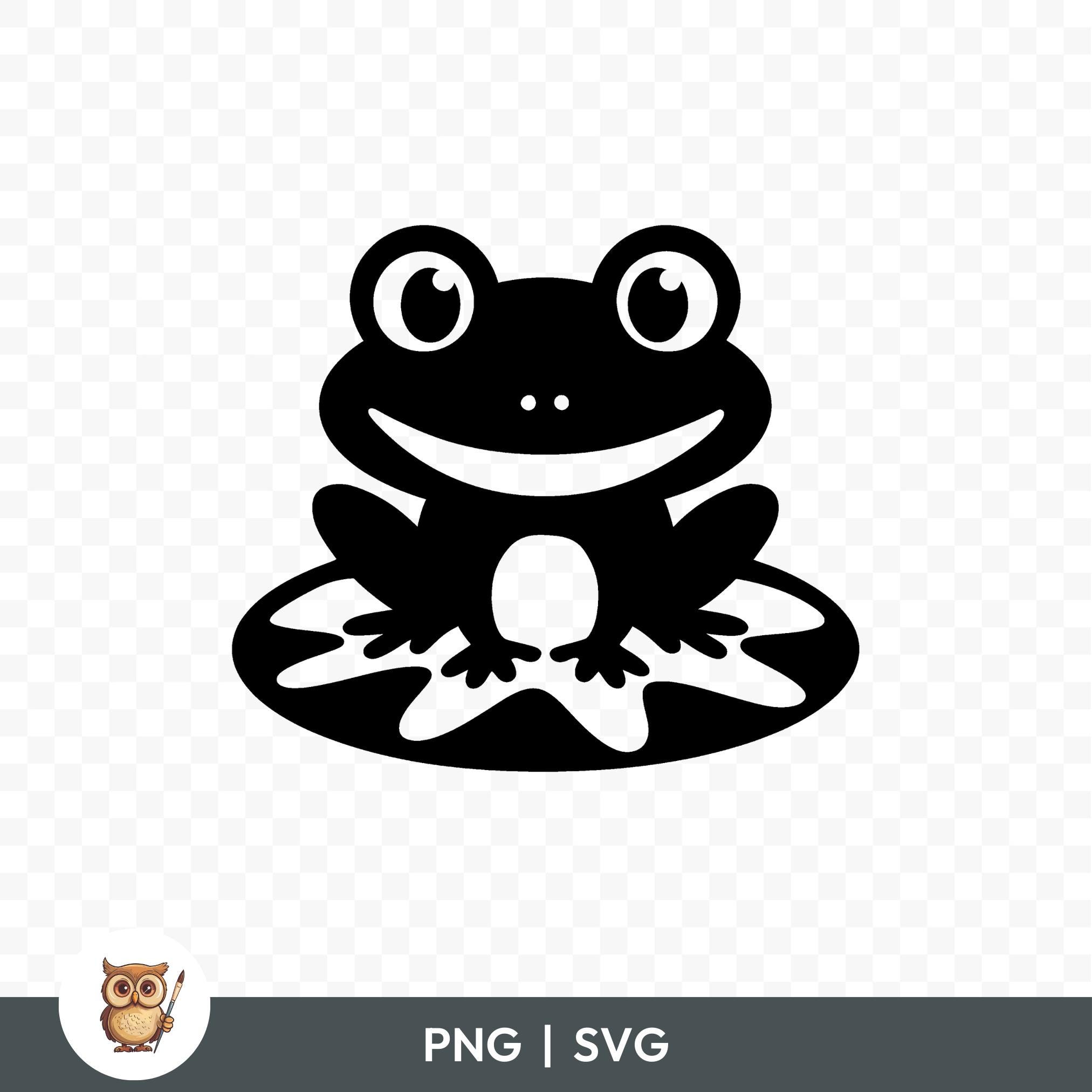 Cute Frog SVG Bundle, Cute Frog Silhouette Clipart, 15 Frog Cut Files ...