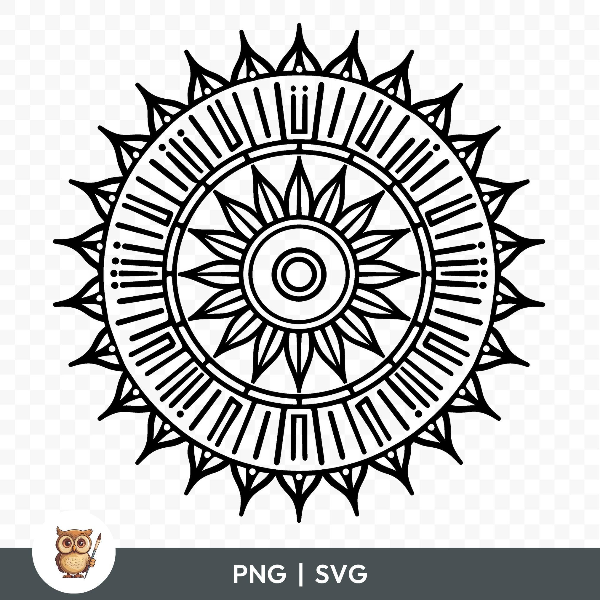 Sun Mandala SVG Bundle, Sun Mandala Clipart, 15 Sun Mandala Cut Files ...