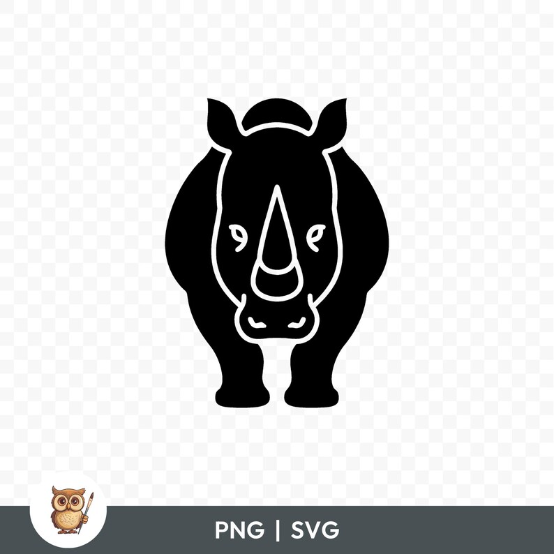 Rhino Silhouette SVG Bundle, Rhino Clipart, 15 Rhinoceros Cut Files for ...