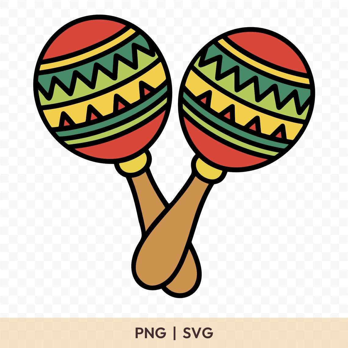 Maracas SVG: Maracas Cut File, Maracas PNG, Maracas Silhouette, Maracas ...