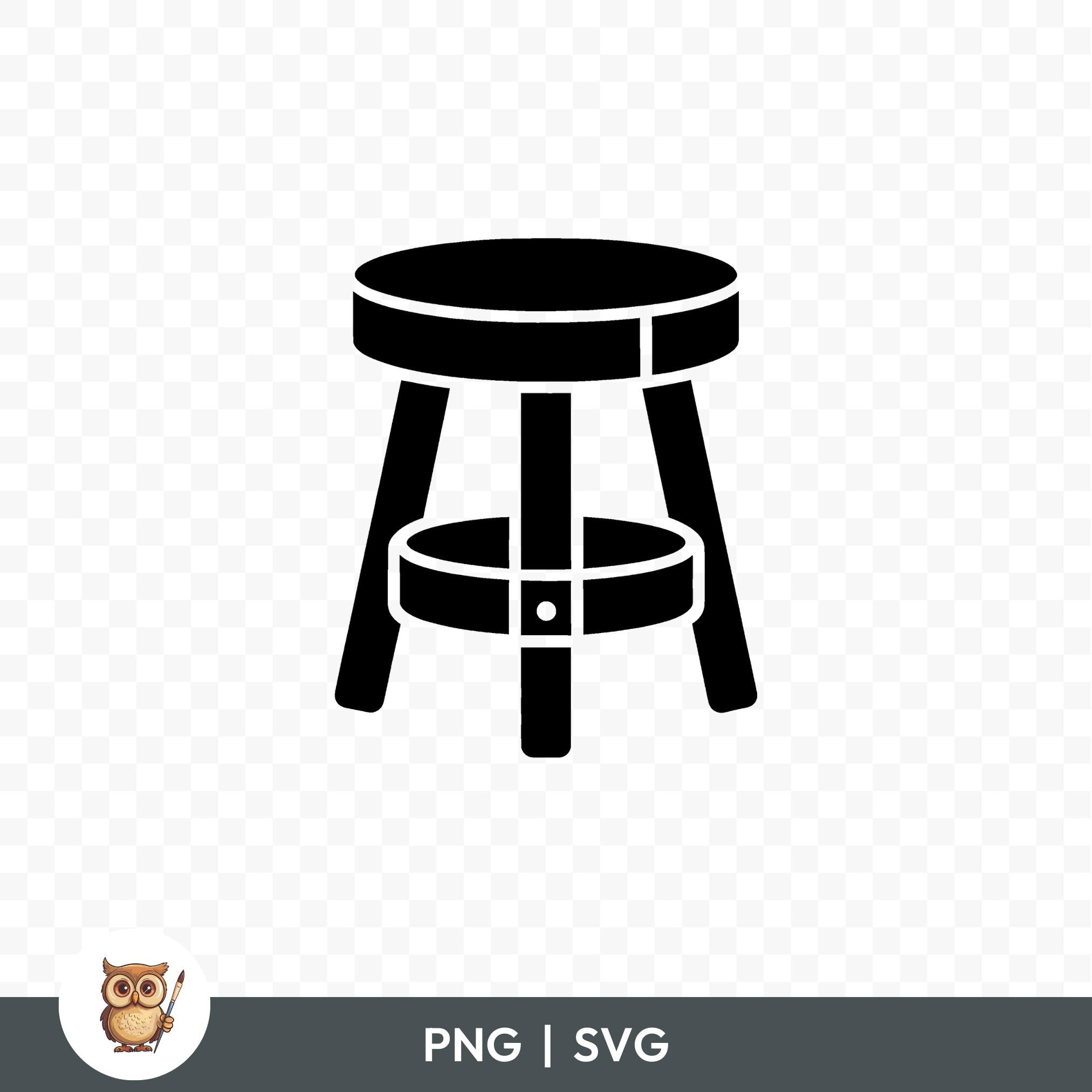 Wooden Stool Silhouette SVG Bundle, Wooden Stool Clipart, 15 Stool ...