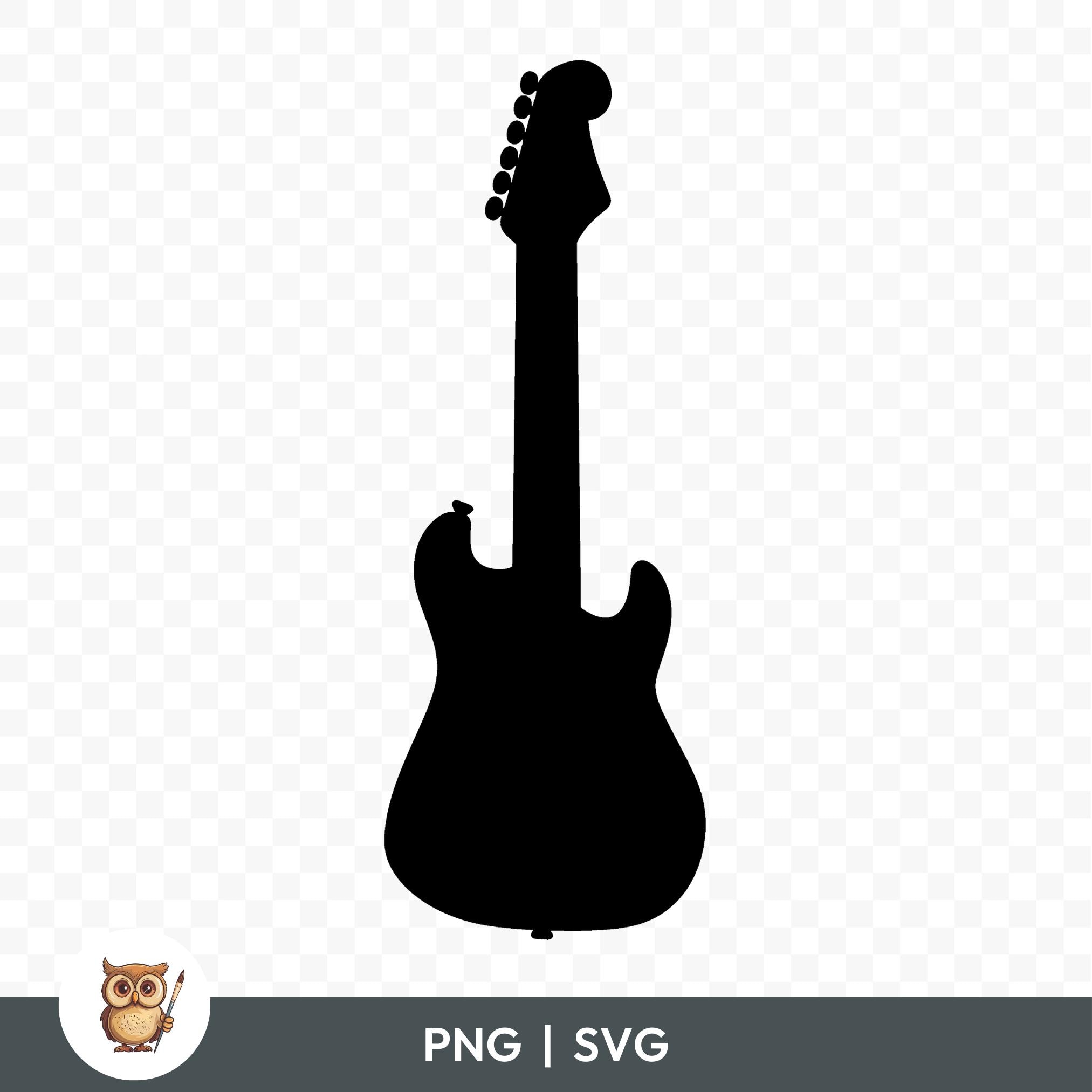 Electric Guitar Silhouette SVG Bundle, Electric Guitar Clipart, 15 ...