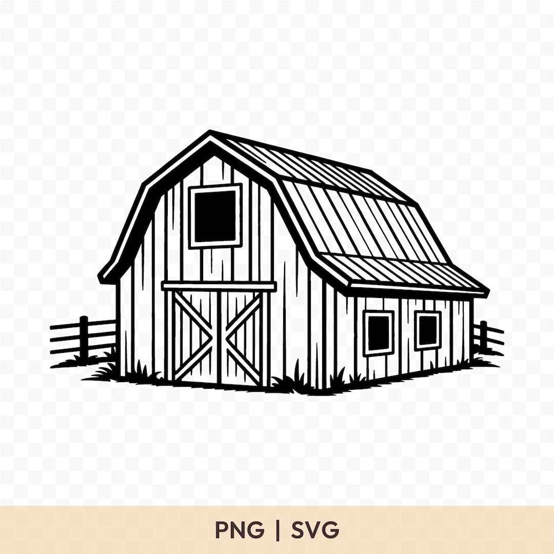 Barn SVG: Barn Cut File, Barn PNG, Barn Silhouette, Barn Cricut, Barn ...