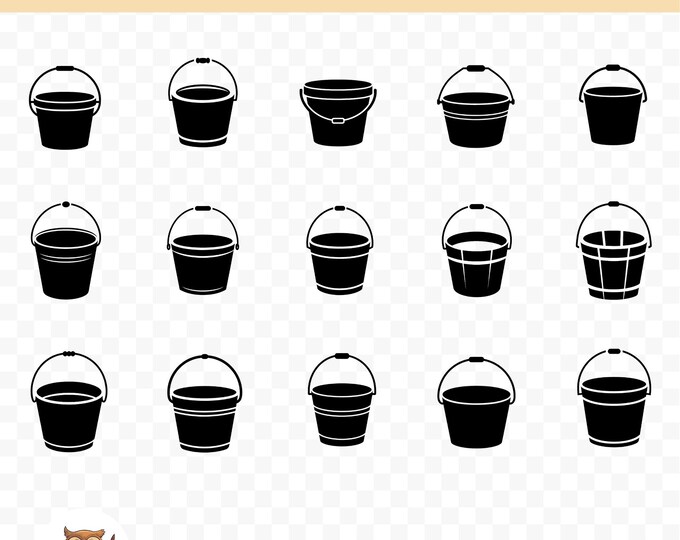 Bucket Outline SVG, Bucket Svg, Cleaning Svg, Bucket Clipart, Bucket ...