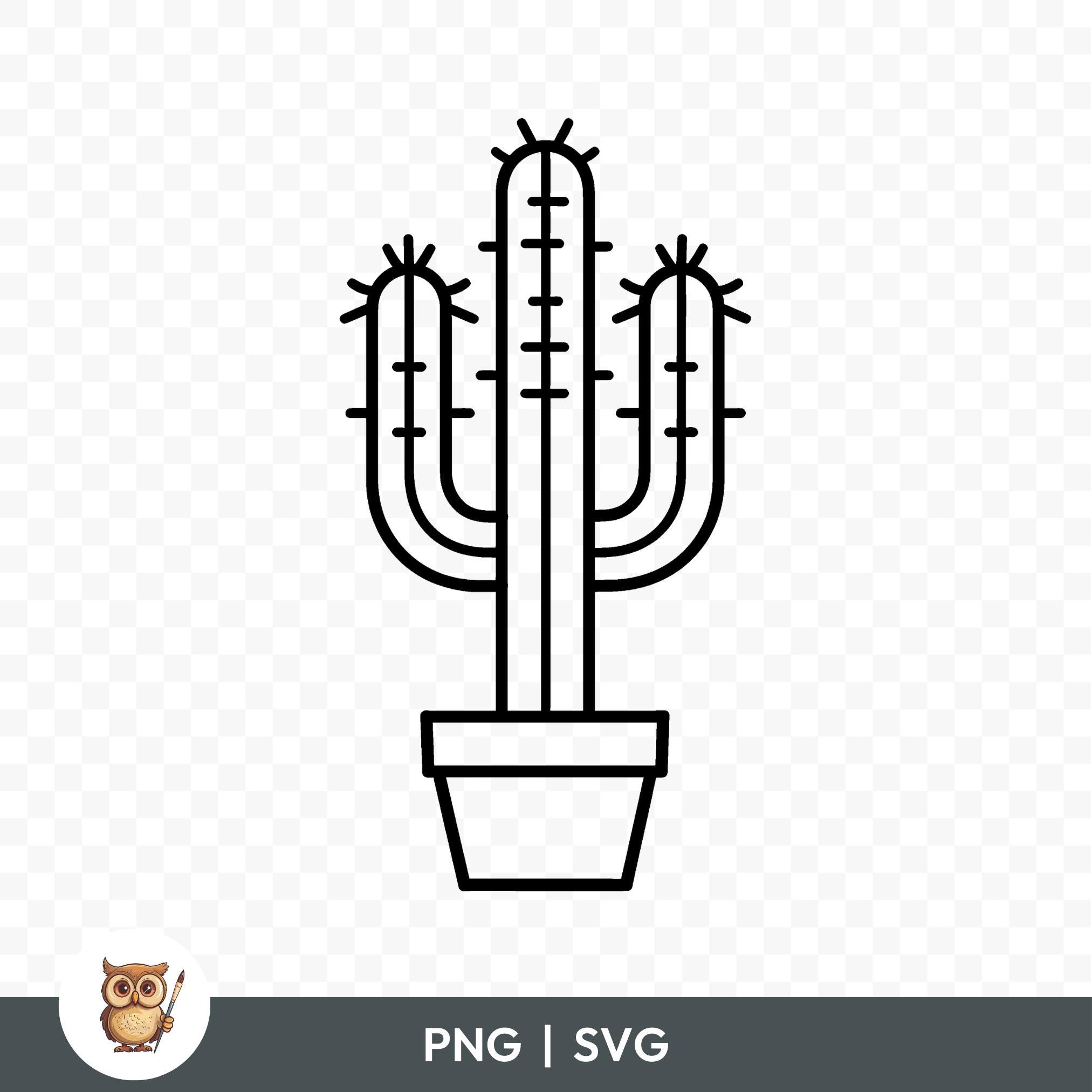 Cactus SVG Bundle, Cactus Clipart, 15 Cacti Cut Files for Cricut, PNG ...