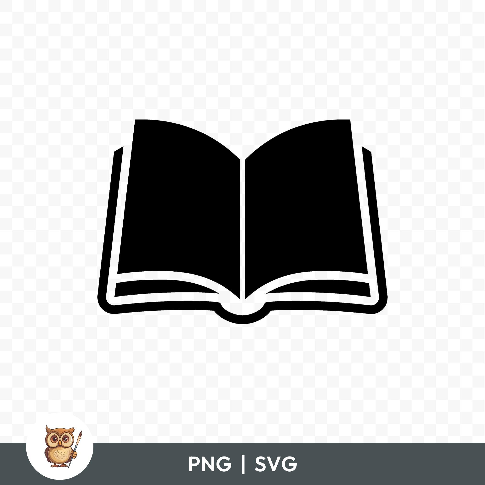 Open Book SVG Bundle, Book Clipart, 15 Book Cut Files for Cricut, PNG ...