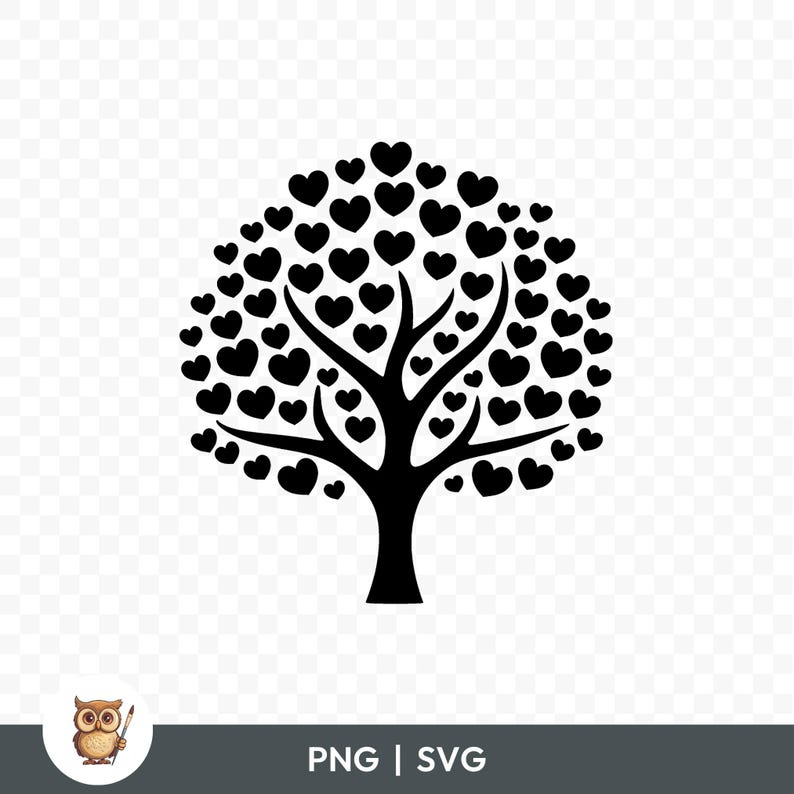 Heart Tree SVG Bundle, Tree Heart Clipart, 15 Tree Cut Files for Cricut ...