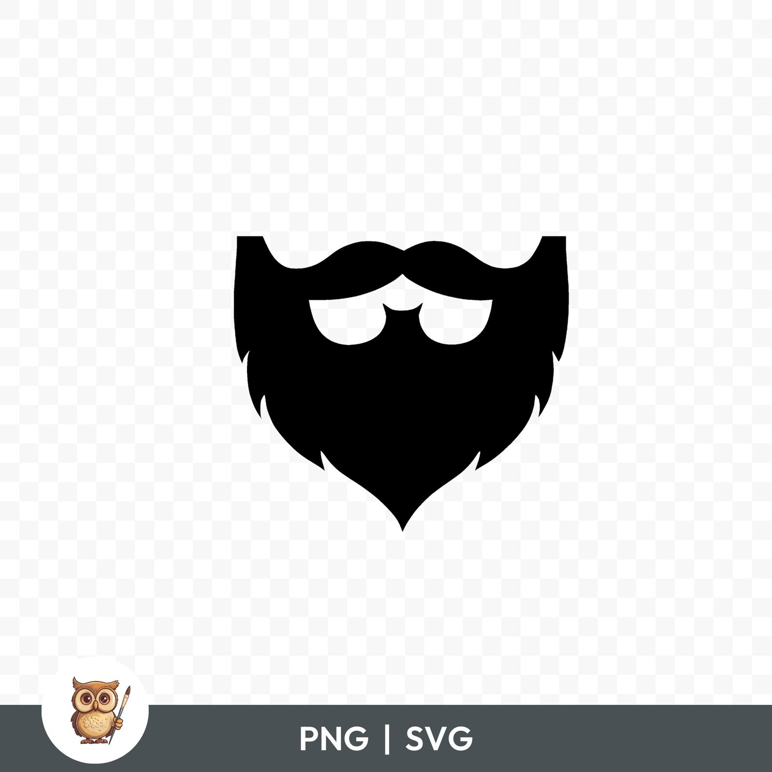 Beard SVG Bundle, Beard Clipart, 15 Beard Cut Files for Cricut, PNG and ...