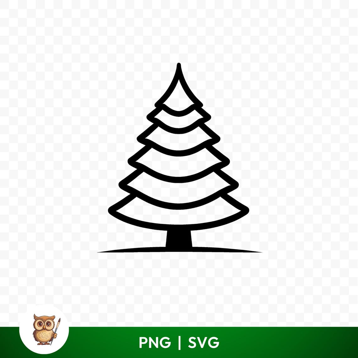 Christmas Tree SVG Bundle, Christmas Tree Outline Clipart, 15 Simple ...