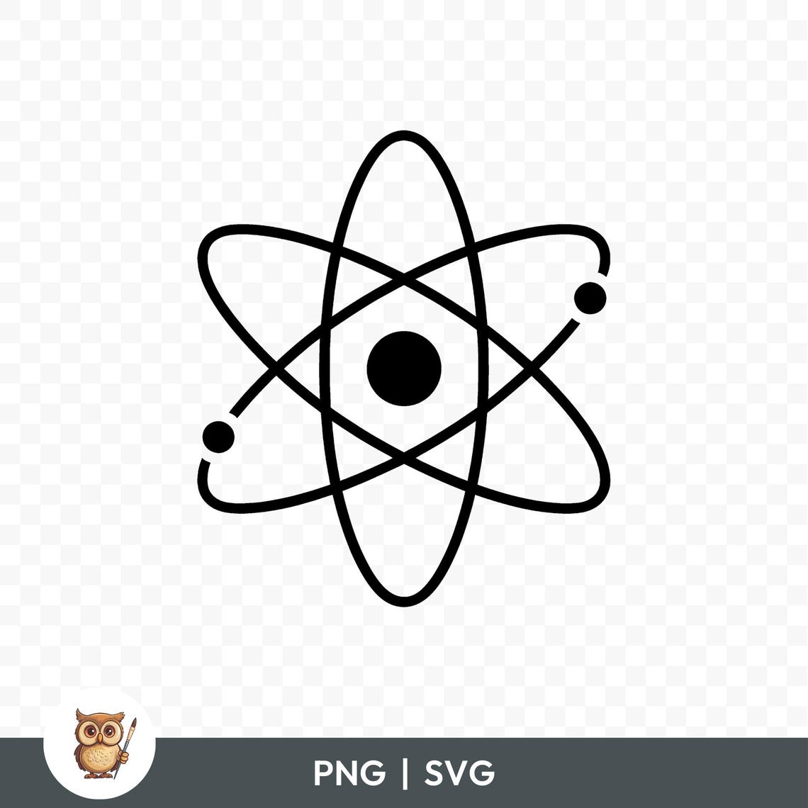Atom SVG Bundle, Atom Clipart, 15 Atom Cut Files for Cricut, PNG and ...