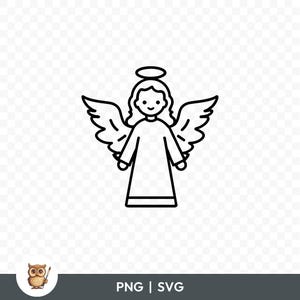 Angel Outline SVG Bundle, Angels Clipart, 15 Angel Cut Files for Cricut ...