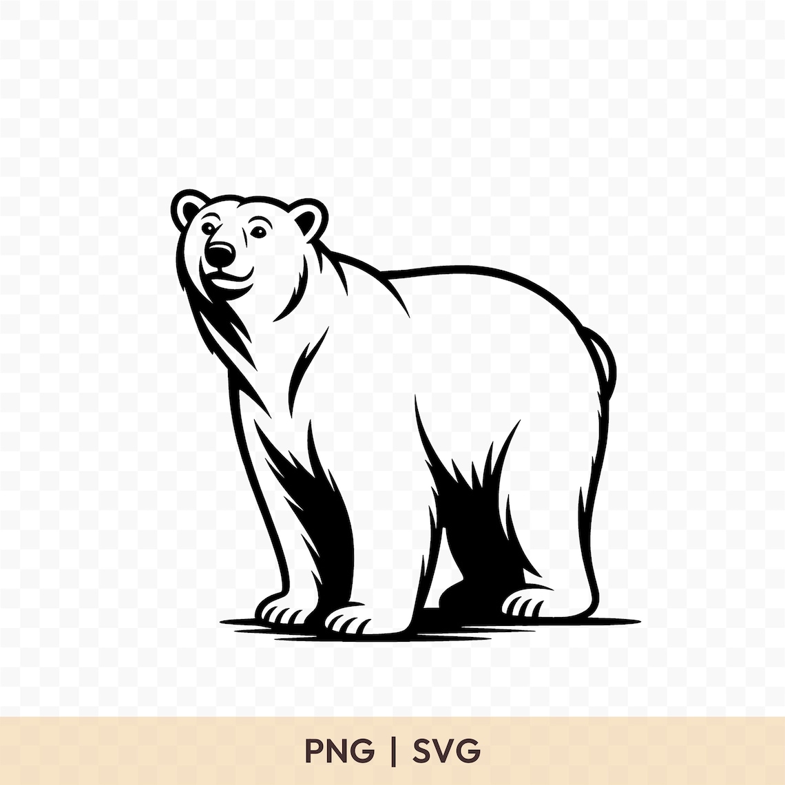 Polar Bear SVG: Polar Bear Cut File, Polar Bear PNG, Polar Bear Cricut ...