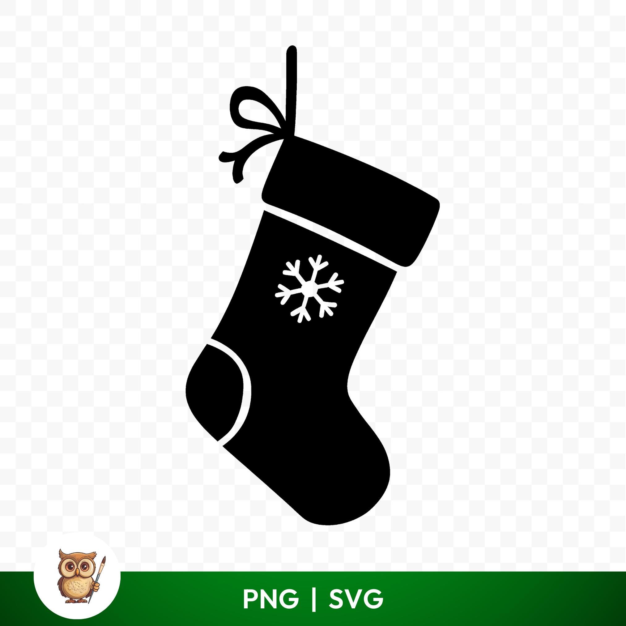 Christmas Stocking Silhouette SVG Bundle, Christmas Stocking Clipart ...