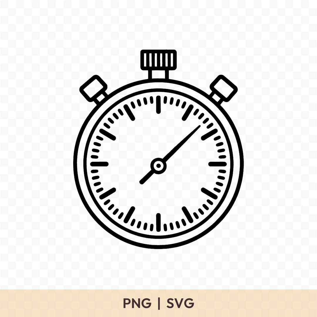 Stopwatch SVG: Stopwatch Cut File, Stopwatch PNG, Stopwatch Silhouette ...