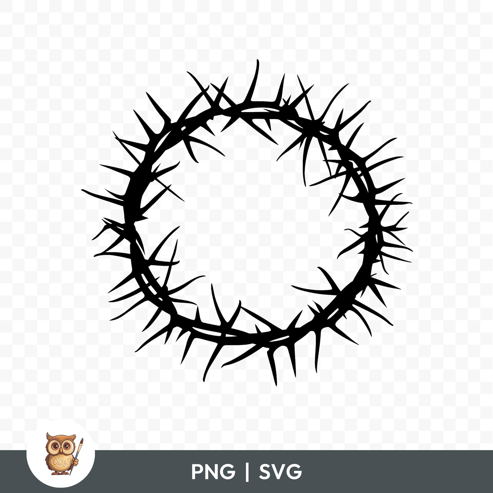 Crown of Thorns SVG Bundle, Crown of Thorns Clipart, 15 Thorn Crown Cut ...