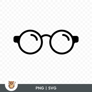 Round Glasses SVG Bundle, Pair of Glasses Clipart, 15 Eye Glasses Cut ...