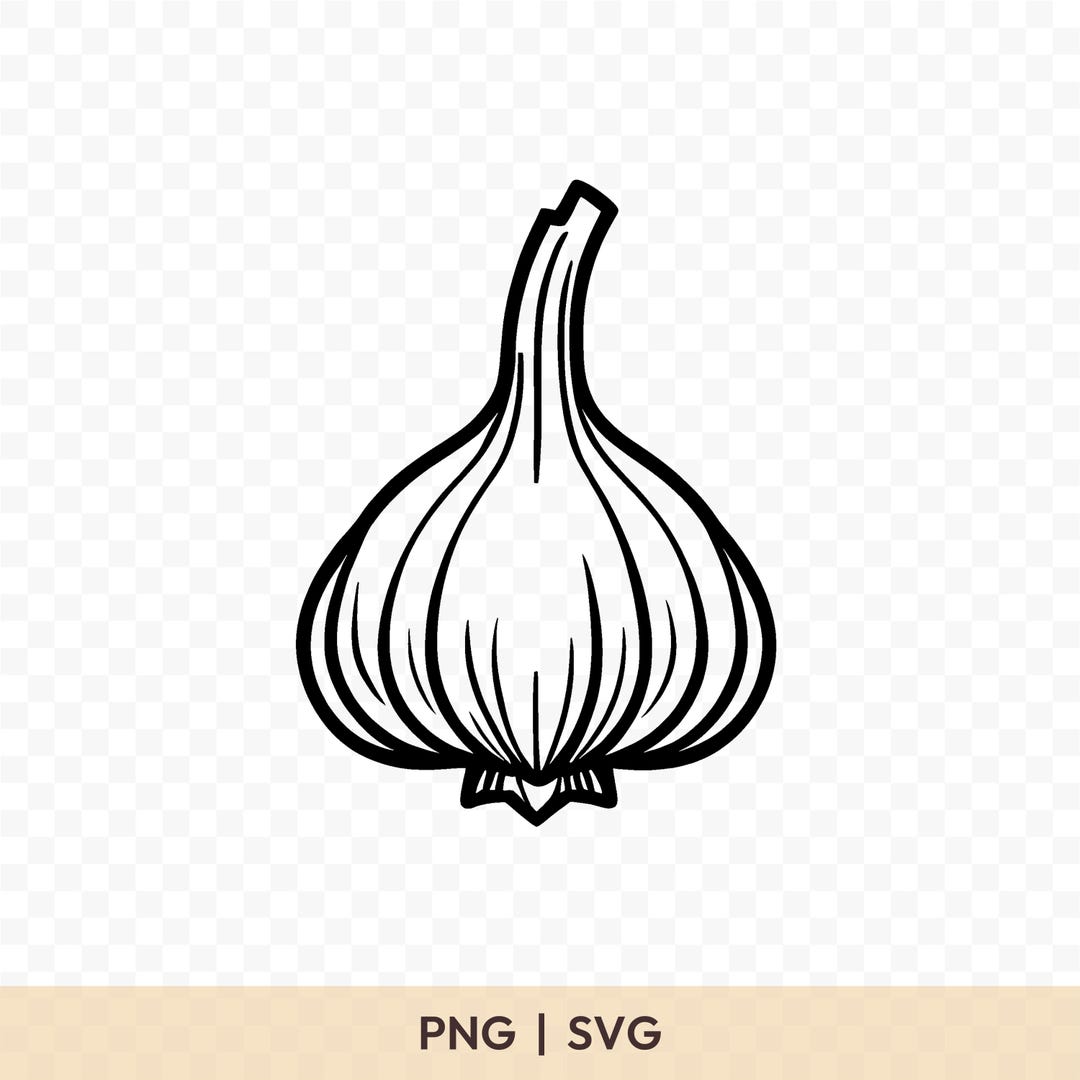 Garlic SVG: Garlic Cut File, Garlic PNG, Garlic Silhouette, Garlic ...