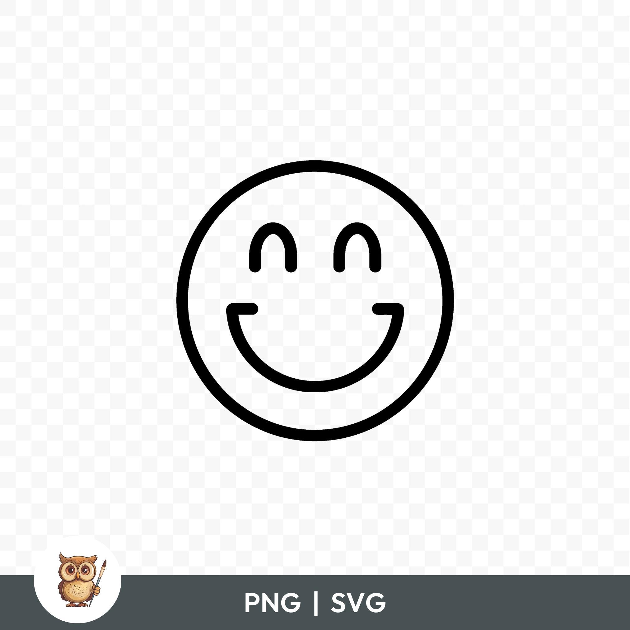 Smile Emoji SVG Bundle, Smiling Face Clipart, 15 Smile Cut Files for ...