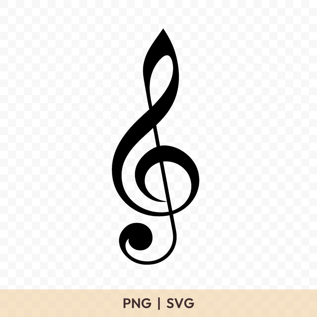 Treble Clef SVG: Treble Clef Cut File, Treble Clef PNG, Treble Clef ...