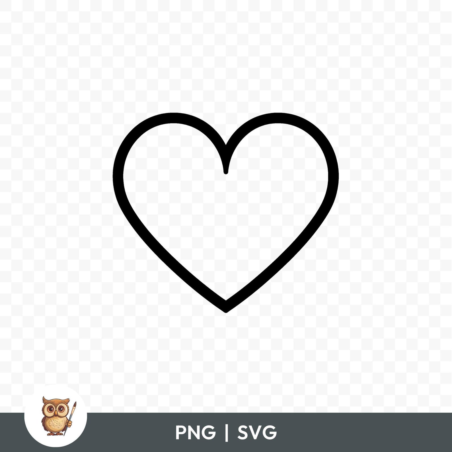 Heart Outline SVG Bundle, Simple Heart Clipart, 15 Heart Cut Files for ...