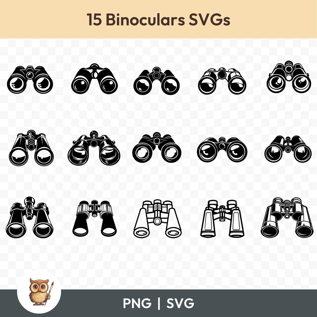 Binoculars SVG Bundle, Binoculars Clipart, 15 Binoculars Cut Files for ...