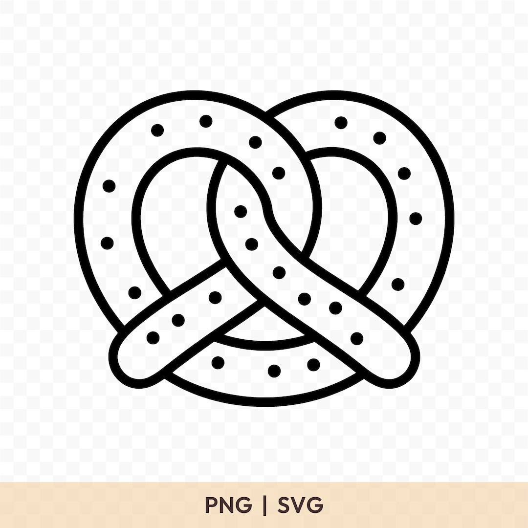 Pretzel SVG: Pretzel Cut File, Pretzel PNG, Pretzel Outline, Pretzel ...