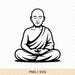 Meditating Monk SVG: Cut File for Cricut, Silhouette, Digital Download ...