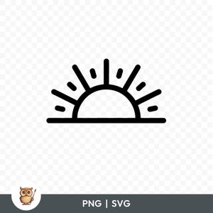 Sunrise SVG Bundle, Sun Clipart, 15 Sunrise Cut Files for Cricut, PNG ...