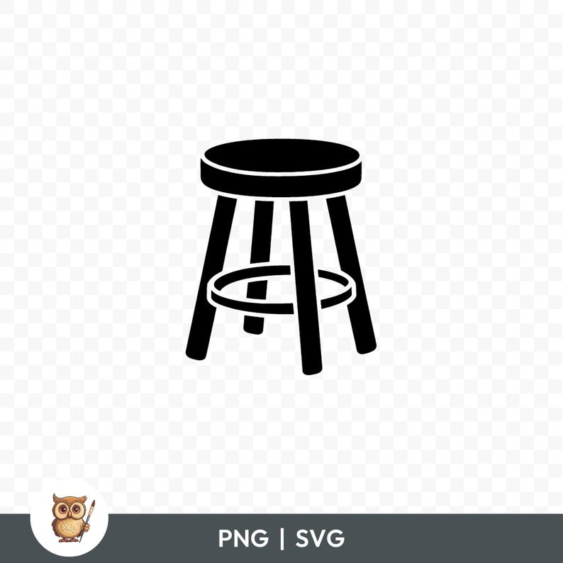 Wooden Stool Silhouette SVG Bundle, Wooden Stool Clipart, 15 Stool ...