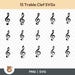 Treble Clef SVG Bundle, Music Clipart, 15 Music Theory Cut Files for ...