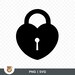 Heart Padlock SVG Bundle, Heart Shaped Lock Clipart, 15 Heart Lock Cut ...