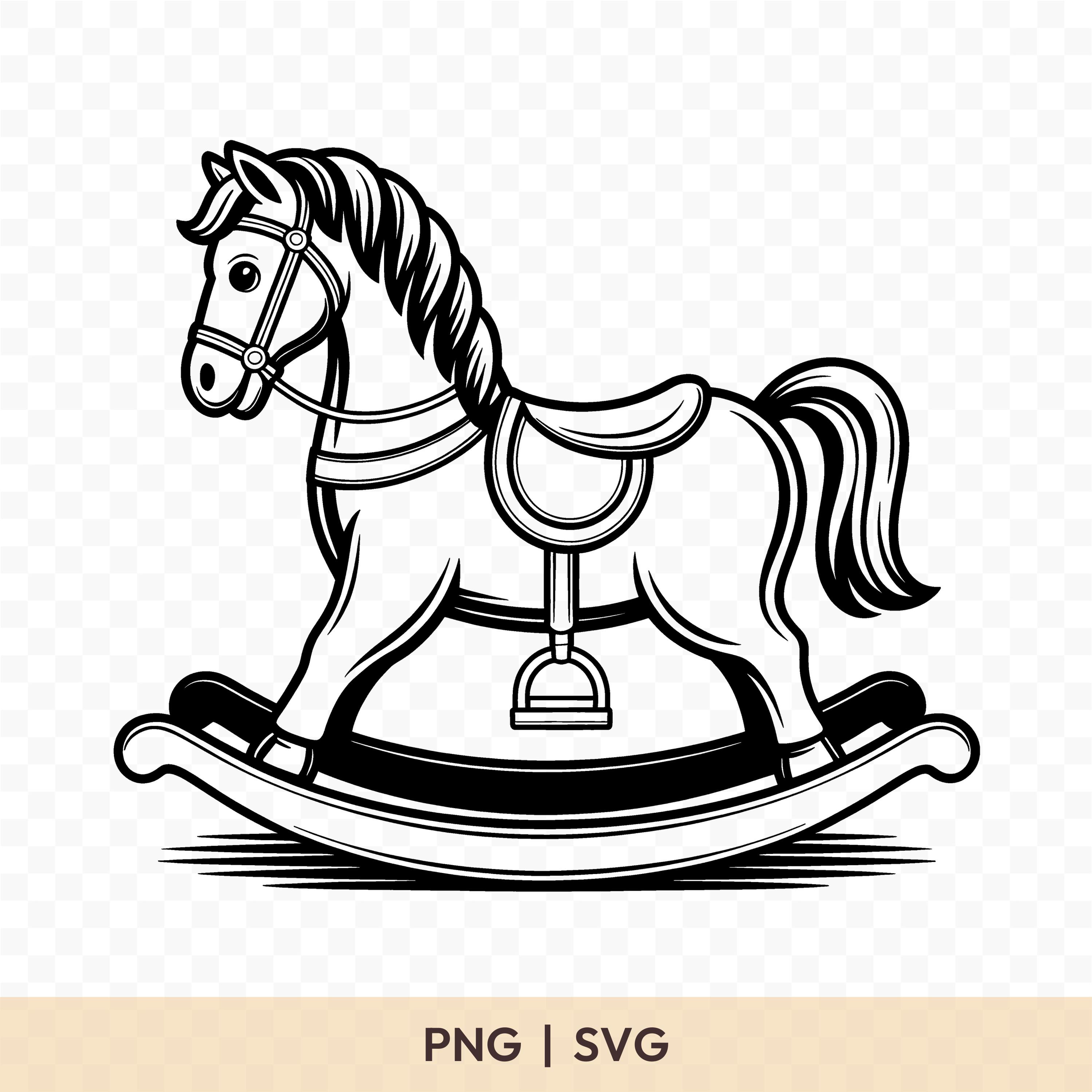 Rocking Horse SVG: Rocking Horse Cut File, Rocking Horse PNG, Rocking ...