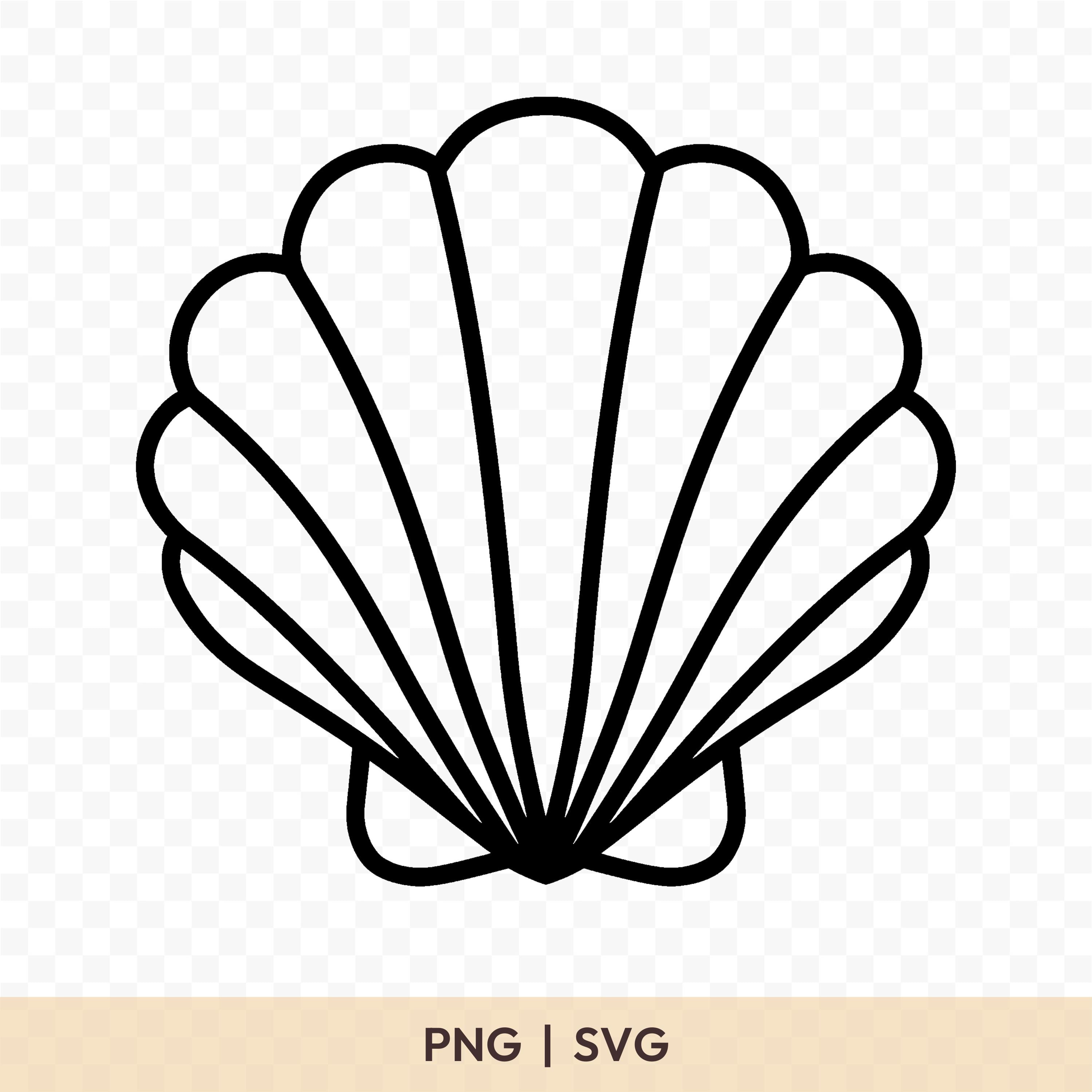 Seashell SVG: Seashell Cut File, Seashell PNG, Seashell Silhouette ...