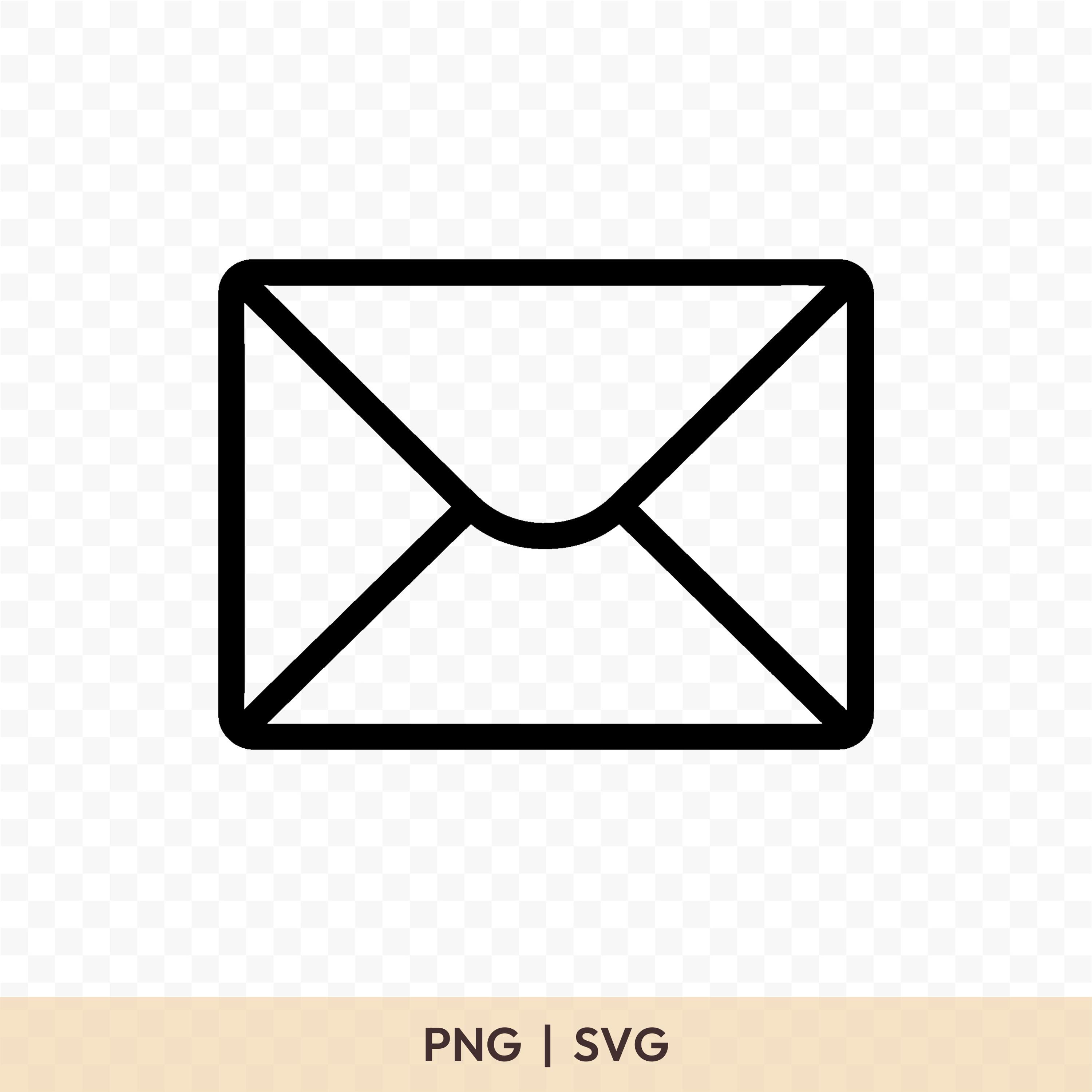 Mail Symbol SVG: Envelope Icon Cut File, Mail PNG, Mail Silhouette ...