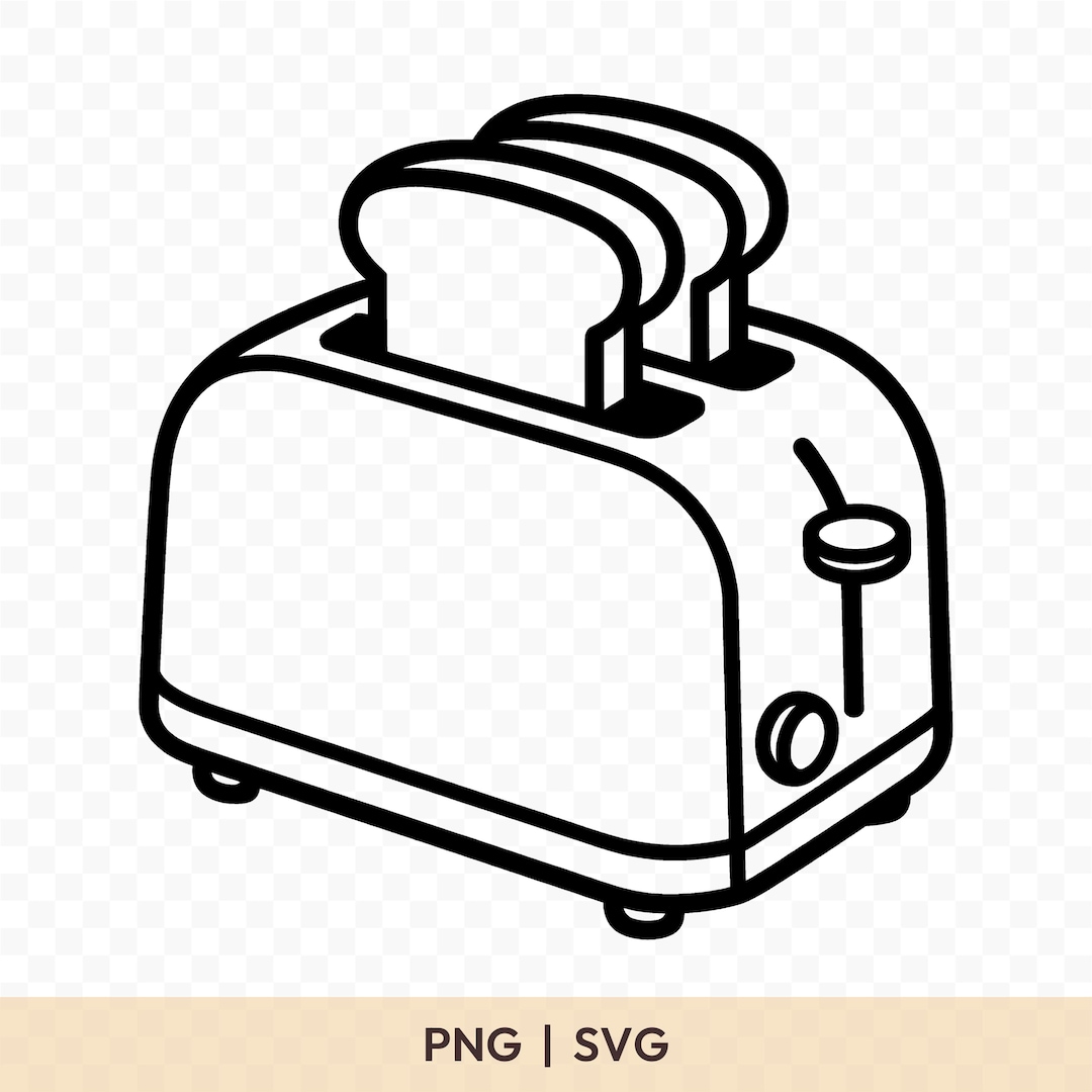 Toaster SVG Cut File for Cricut, Silhouette, Sublimation, Kitchen Art ...