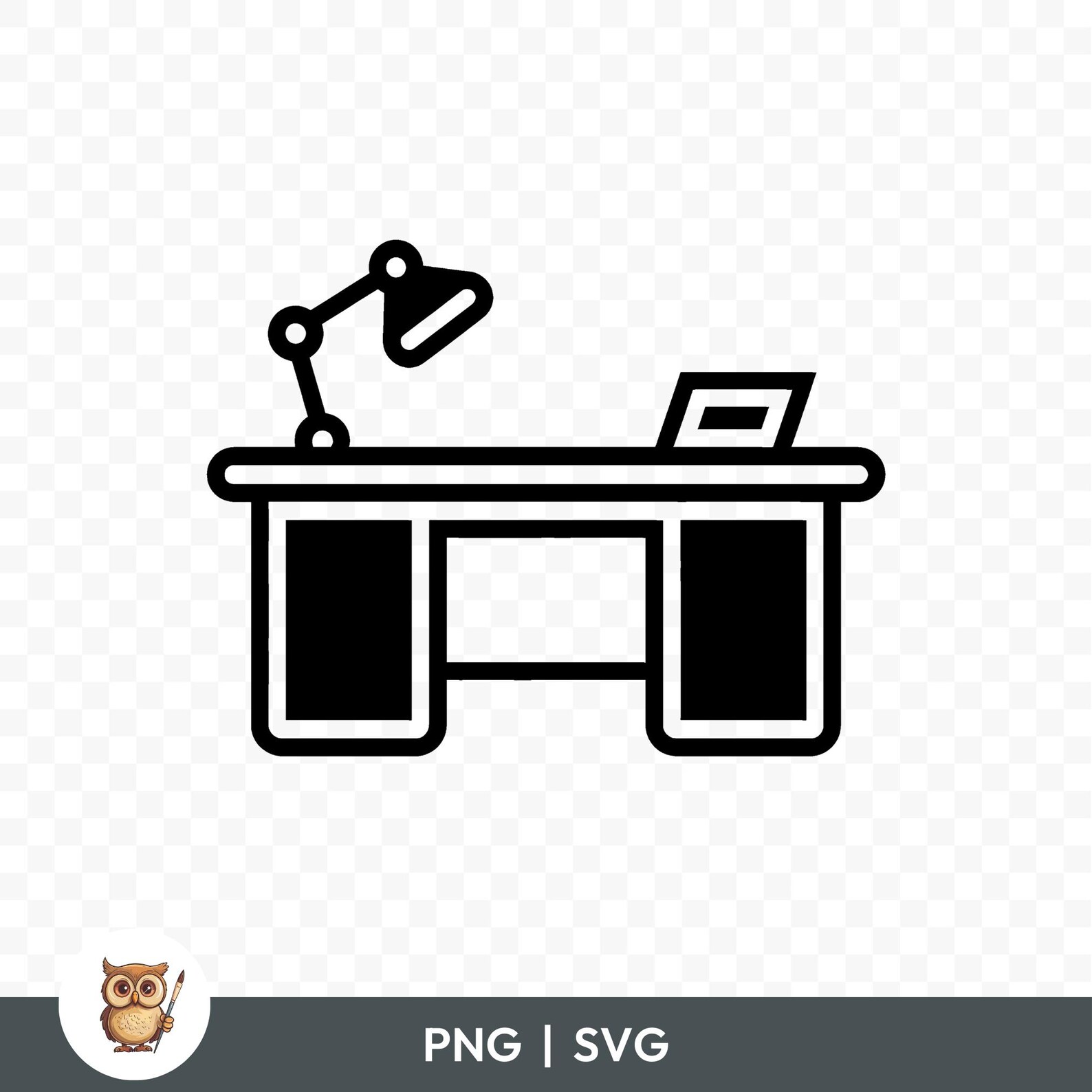Office Desk Icon SVG Bundle, Office Desk Clipart, 15 Desk Cut Files for ...