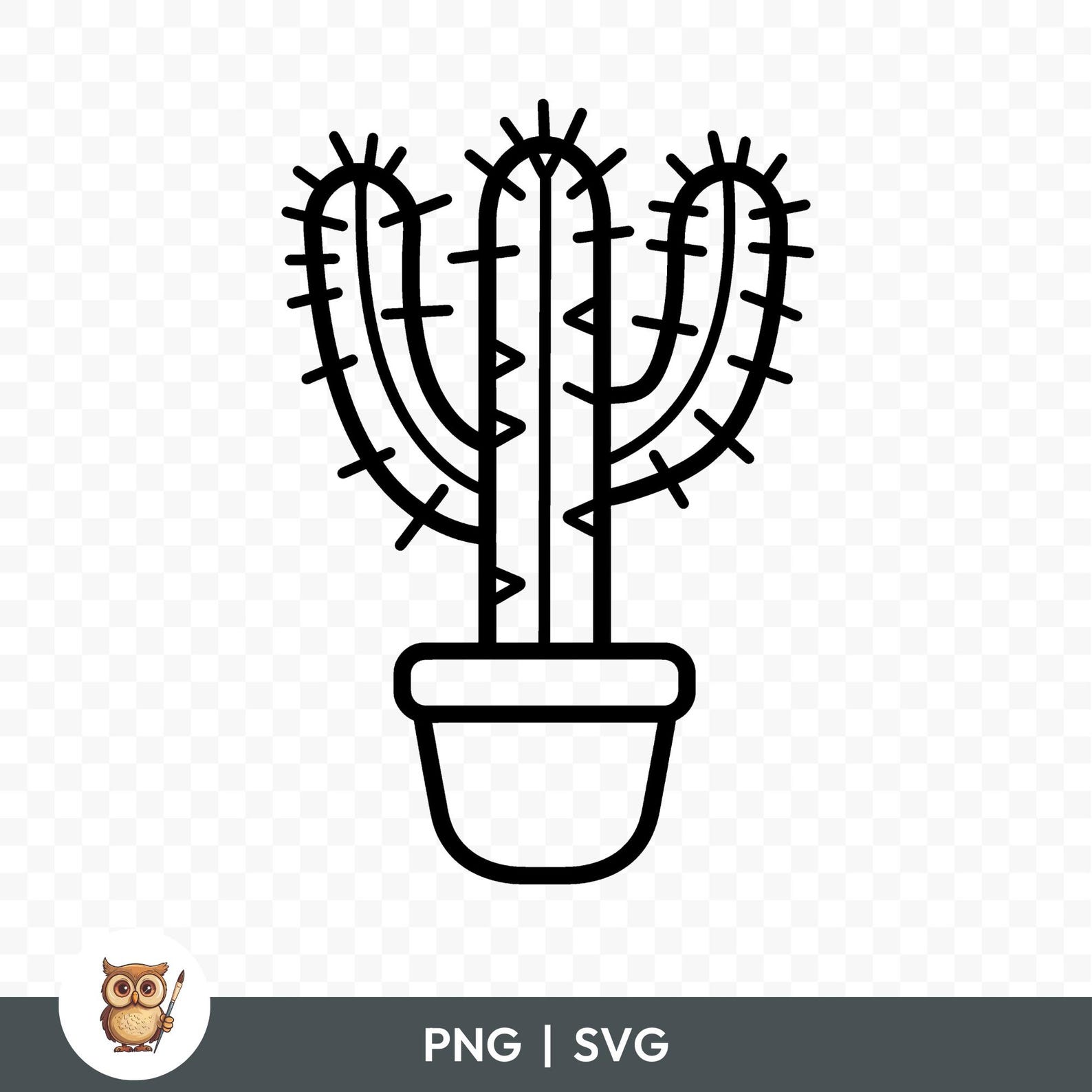 Cactus SVG Bundle, Cactus Clipart, 15 Cacti Cut Files for Cricut, PNG ...