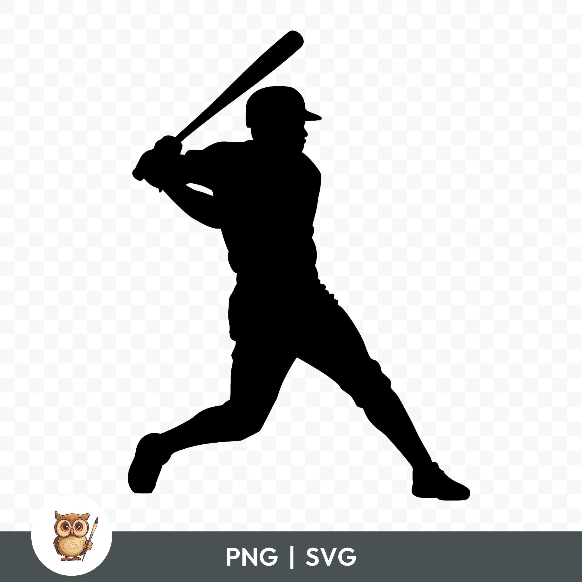 Baseball Player Silhouette SVG Bundle, Baseball Player Clipart, 15 ...