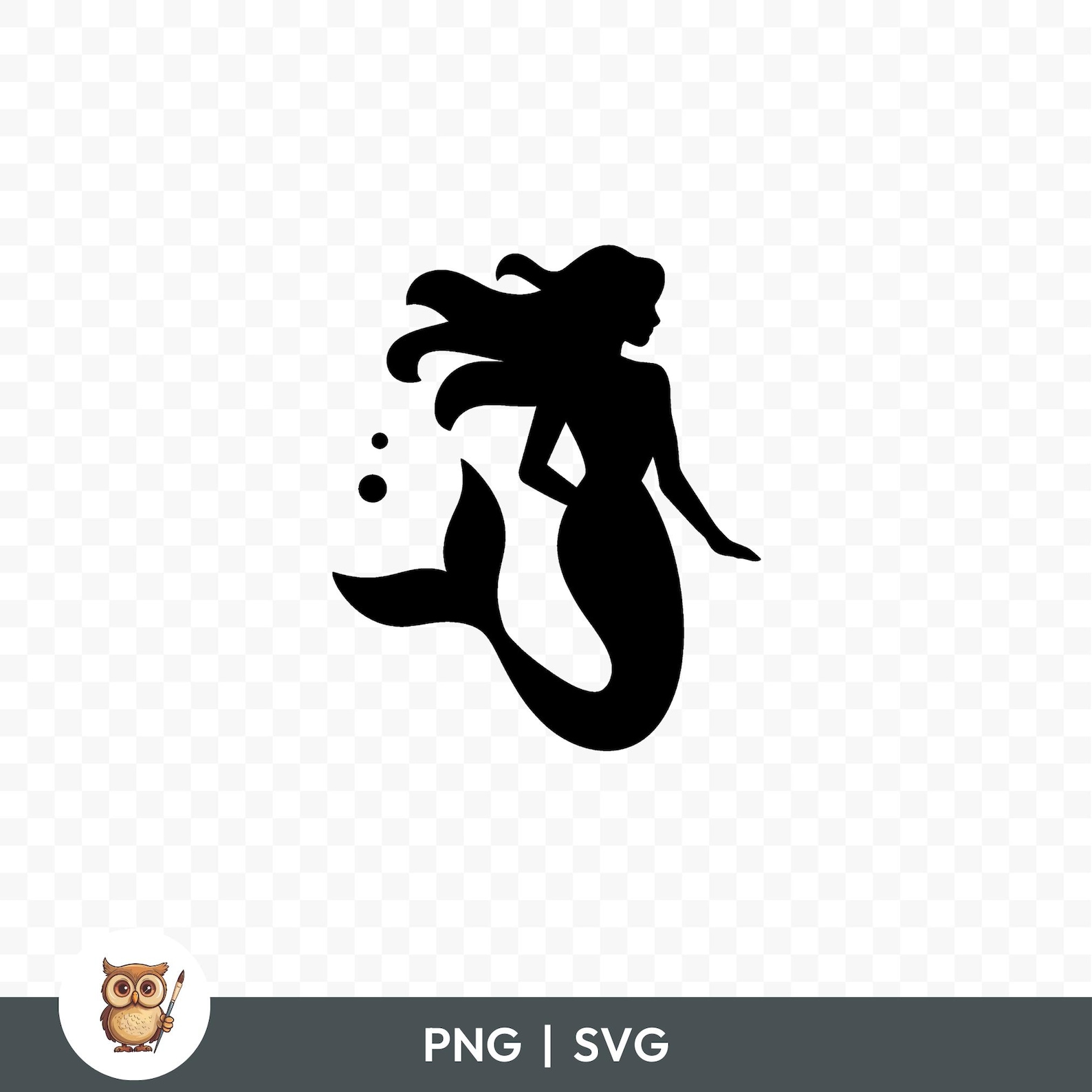 Mermaid Silhouette SVG Bundle, Mermaid Clipart, 15 Mermaid Cut Files ...