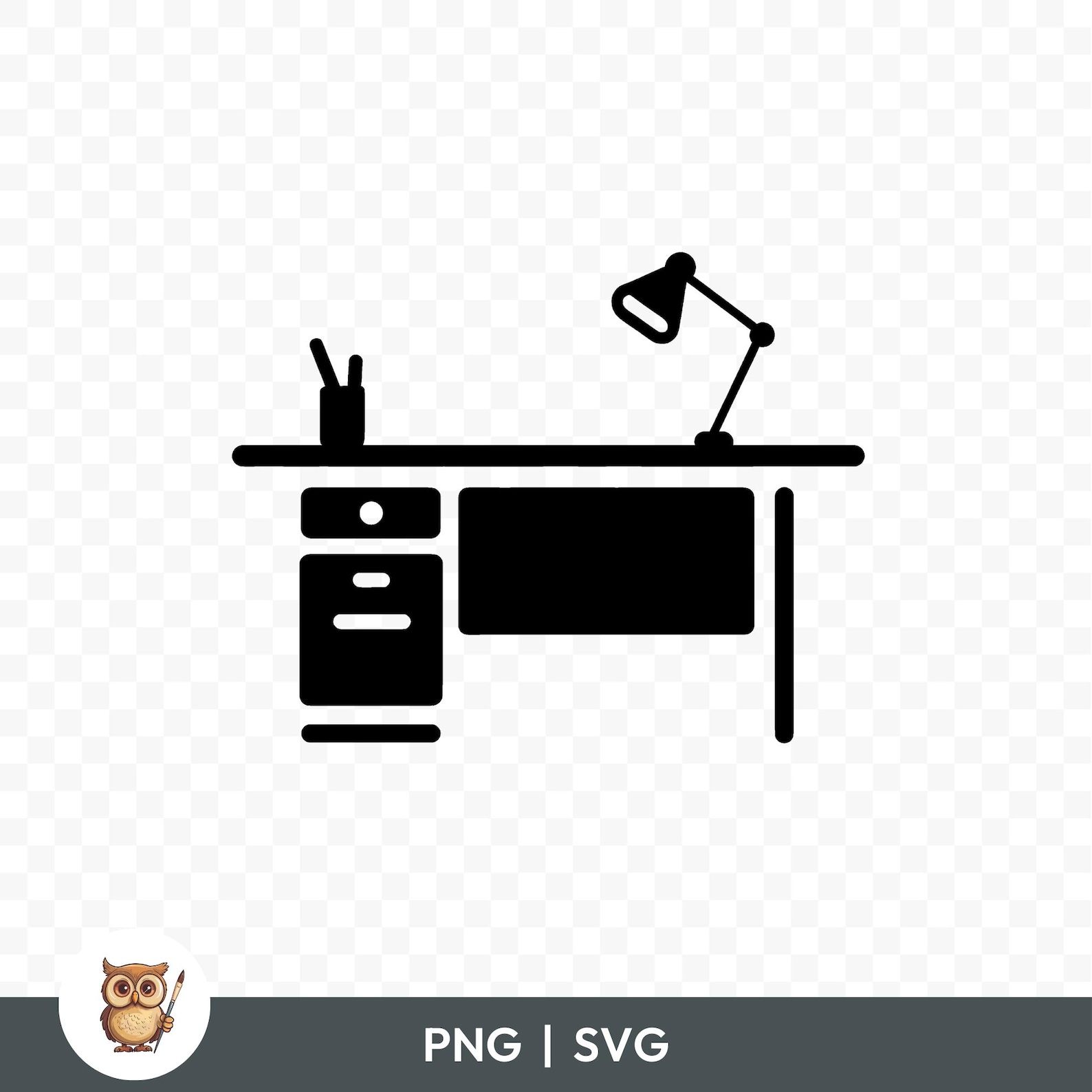 Office Desk Icon SVG Bundle, Office Desk Clipart, 15 Desk Cut Files for ...