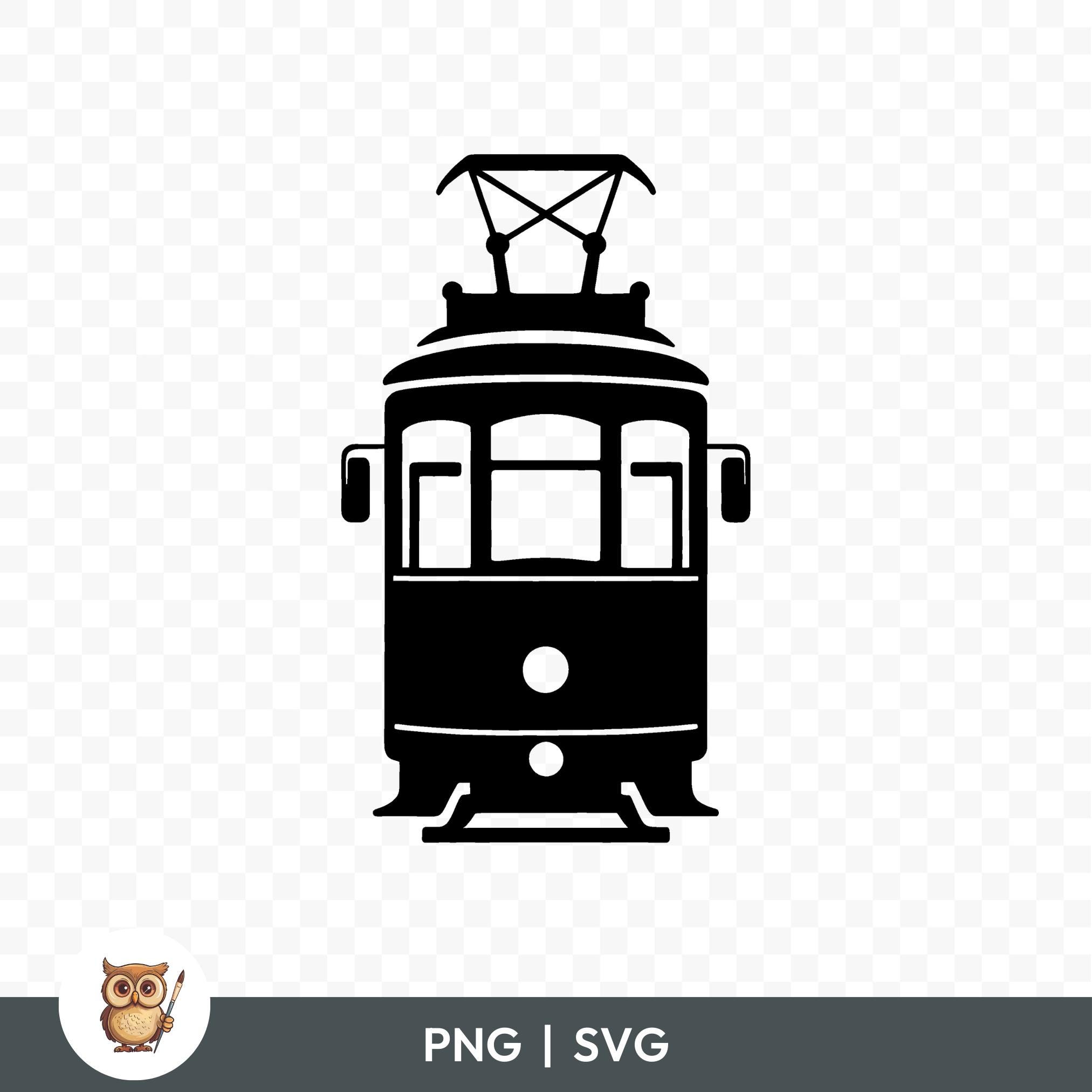 Tram Silhouette SVG Bundle, Tram Clipart, 15 Tram Cut Files for Cricut ...