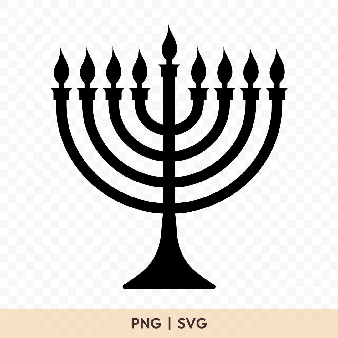 Menorah SVG: Menorah Cut File, Menorah PNG, Menorah Silhouette, Menorah ...