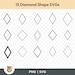 Diamond Shape SVG Bundle, Diamond Shape Clipart, 15 Diamond Shape Cut ...